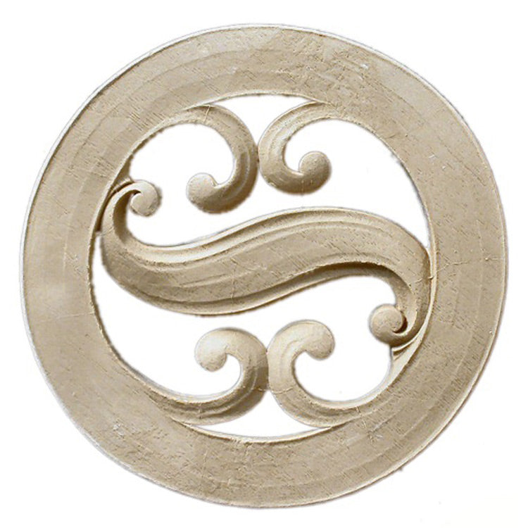 6"(Diam) x 1/2"(Relief) - Heraldic Circle Rosette Design - [Compo Mate ...