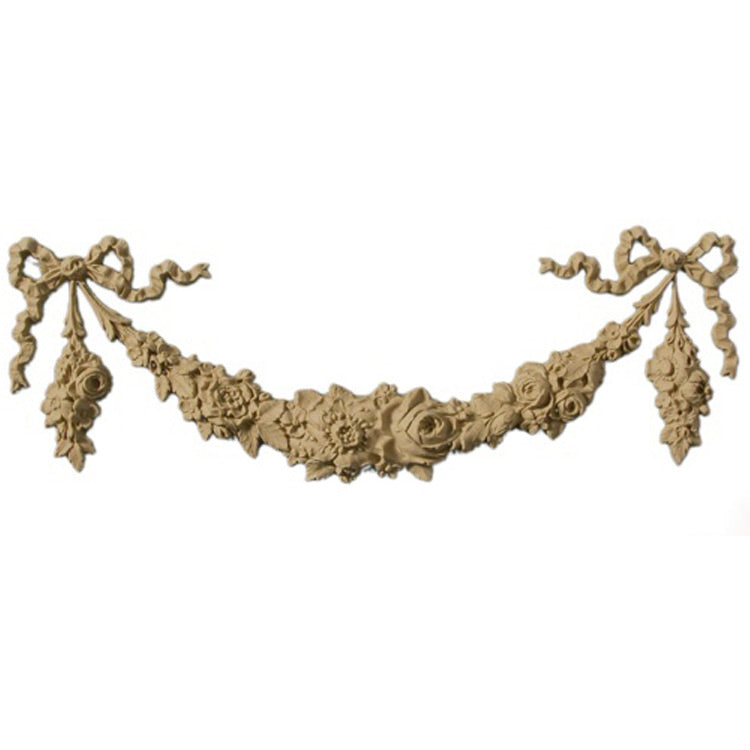 13-1/8"(W) x 4-3/4"(H) x 5/8"(Relief) - Classic Floral Festoon / Swag ...