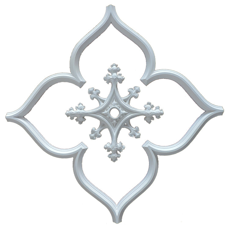 Plaster Open Gothic Ceiling Tracery with Center Medallion - Brockwell ...