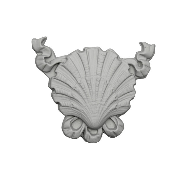 Colonial Shell Cartouche Applique - Plaster Accents Online – Brockwell ...