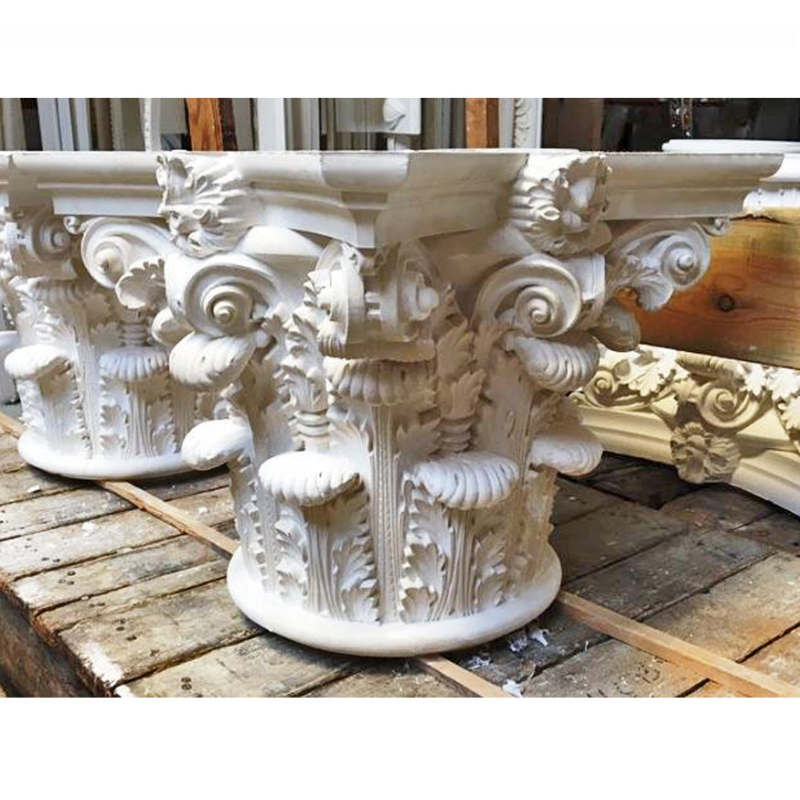 Round Roman Corinthian Replacement Plaster Capital – Brockwell Incorporated